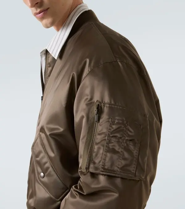 Saint Laurent Padded Twill Bomber Jacket
