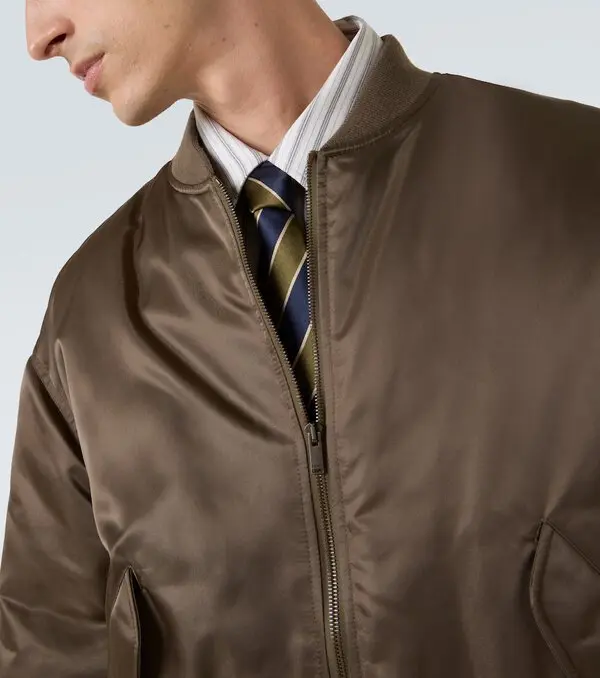 Saint Laurent Padded Twill Bomber Jacket