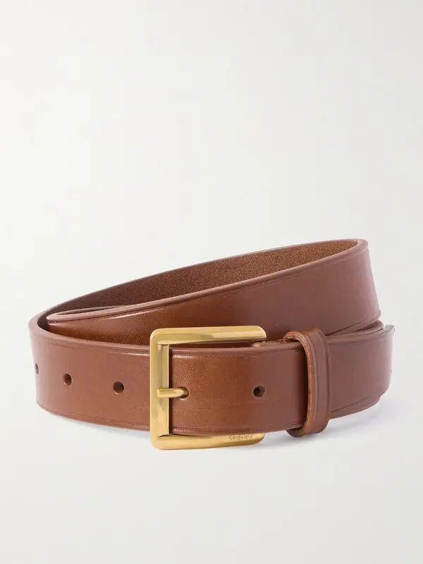 Saint Laurent Leather Belt - Brown