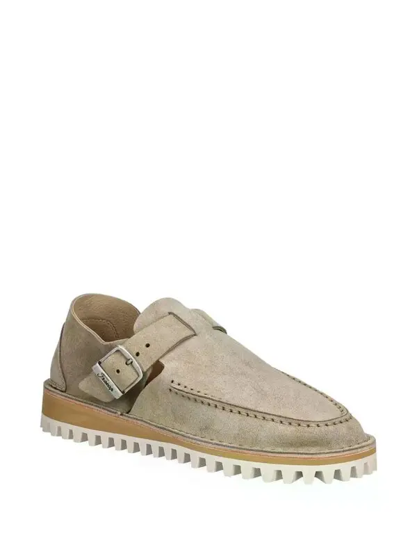 FRACAP Buckle-strap Suede Mules