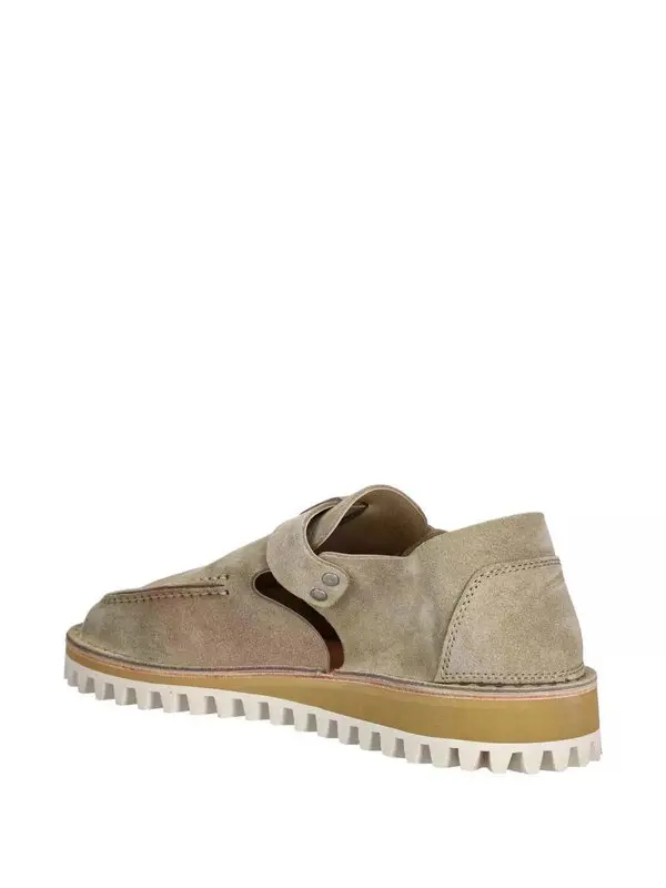 FRACAP Buckle-strap Suede Mules