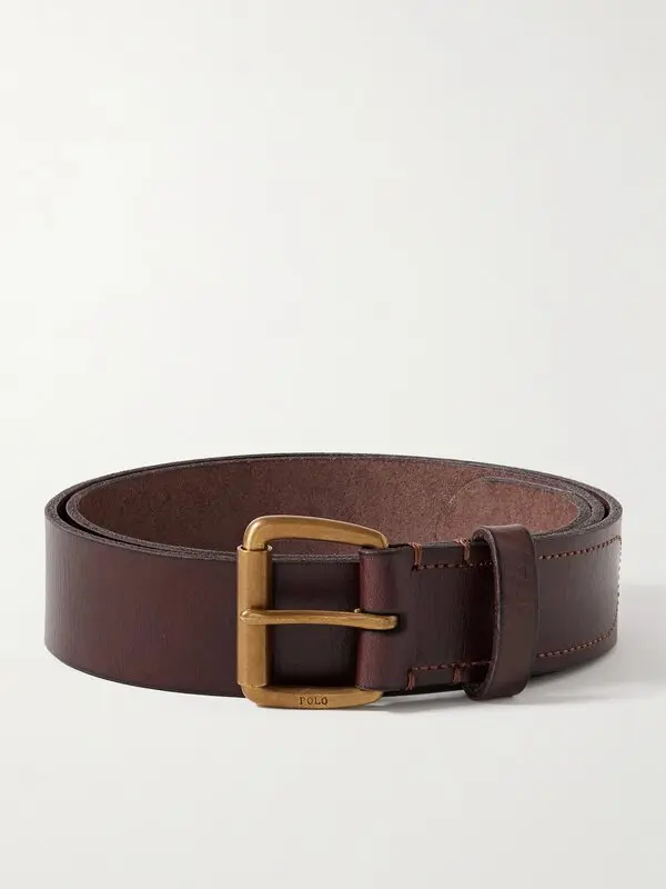 Polo Ralph Lauren 3.5cm Logo Leather Belt - Brown