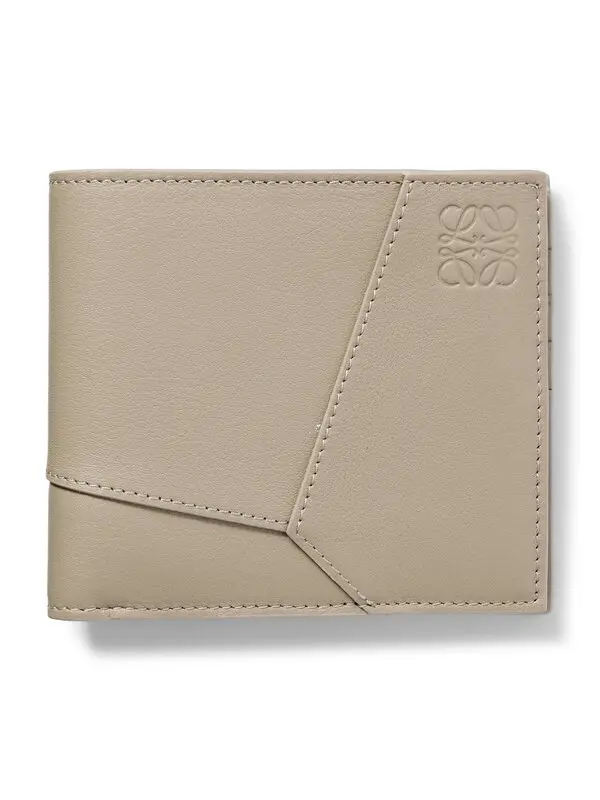 Loewe Puzzle Logo-embossed Leather Billfold Wallet - Neutrals