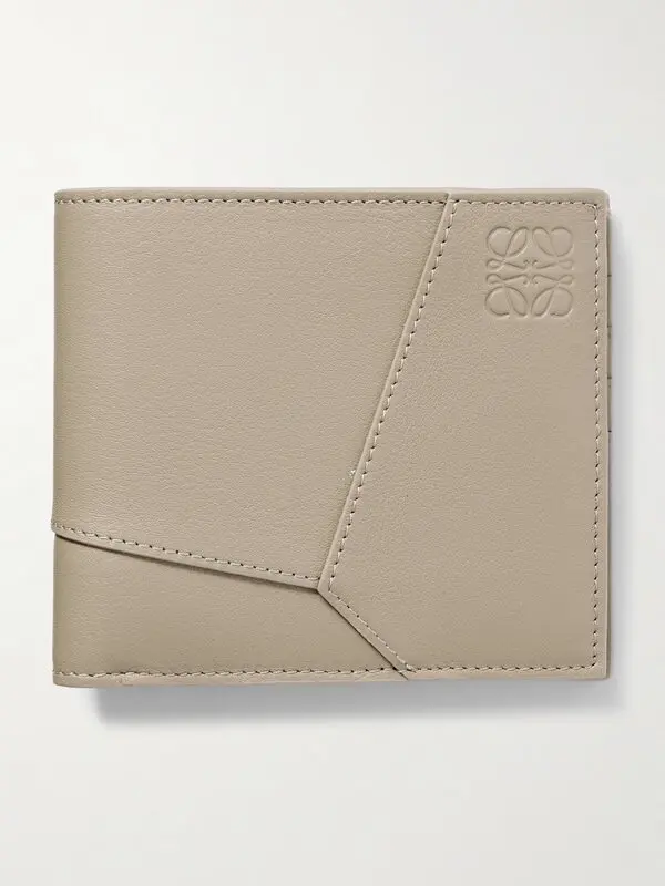 Loewe Puzzle Logo-embossed Leather Billfold Wallet - Neutrals
