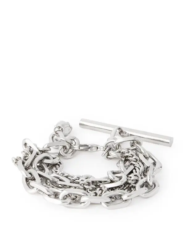 Alexander McQueen Sling Palladium-plated Bracelet - Silver