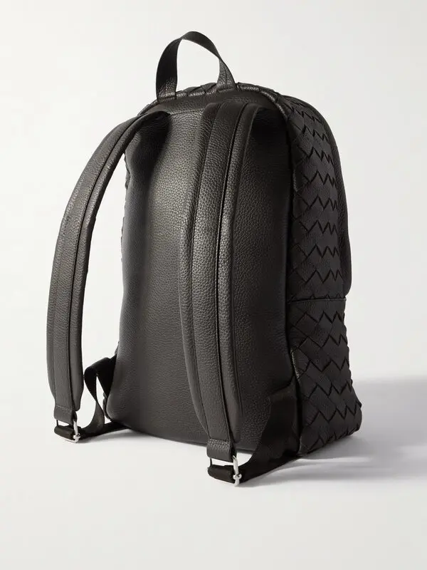 Bottega Veneta Intrecciato Full-grain Leather Backpack