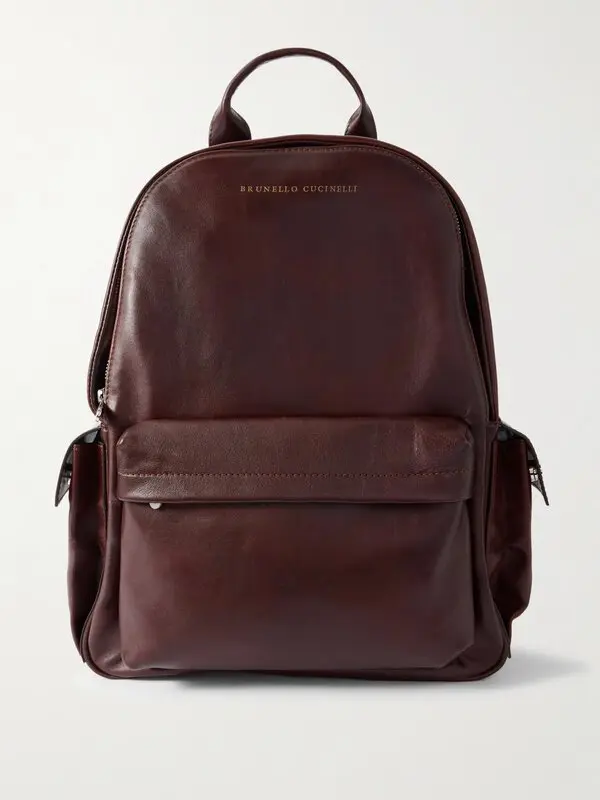 Brunello Cucinelli Leather Backpack - Red