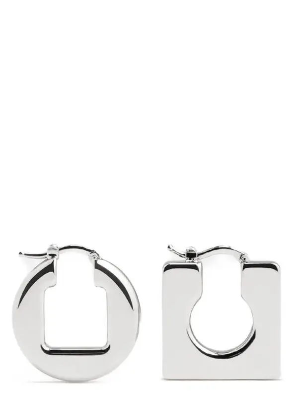 Jacquemus Les Boucles Rond Carré Earrings - Silver