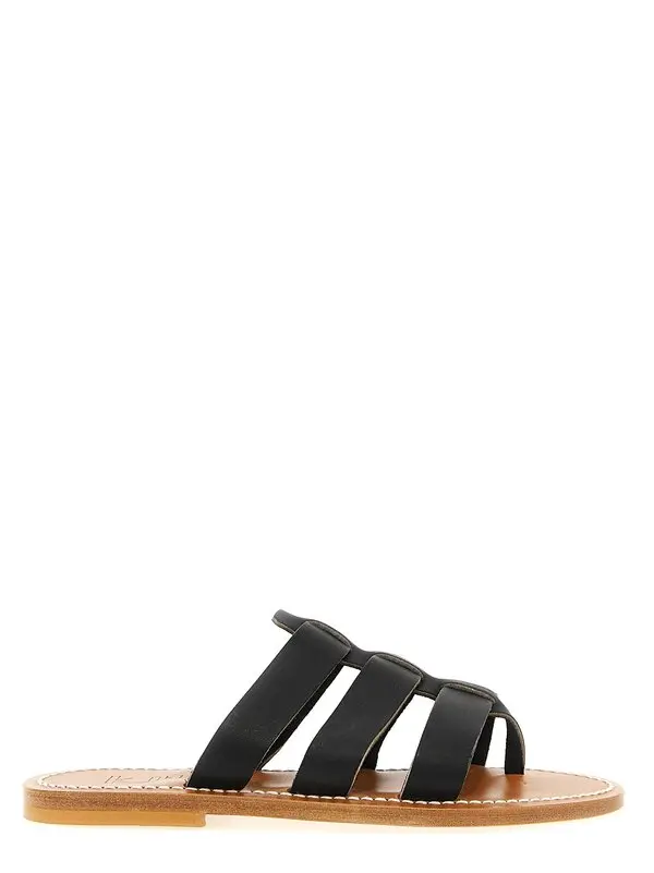 K.JACQUES Dolon Leather Sandals - Black
