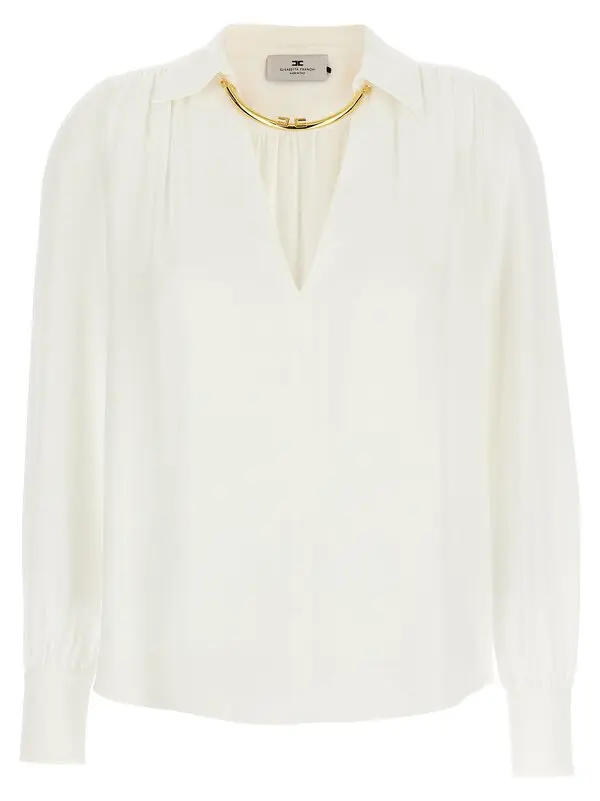 Elisabetta Franchi Necklace Shirt - White