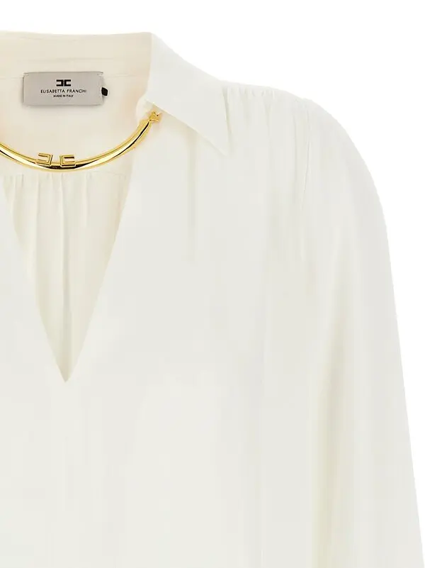 Elisabetta Franchi Necklace Shirt - White