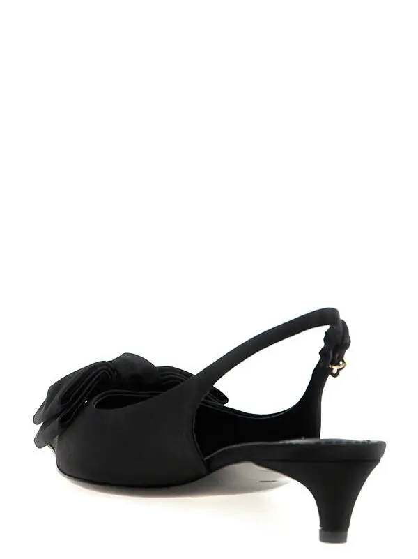 Dolce & Gabbana Satin Slingbacks With Bow Detailing