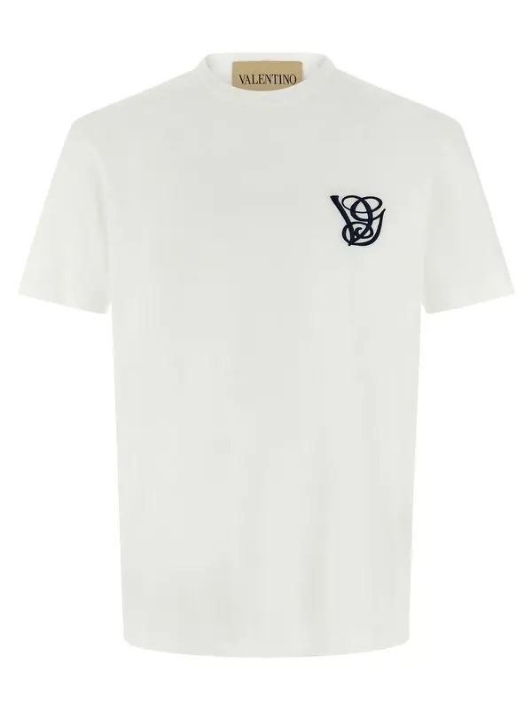 Valentino Garavani Logo Embroidery T-shirt - White