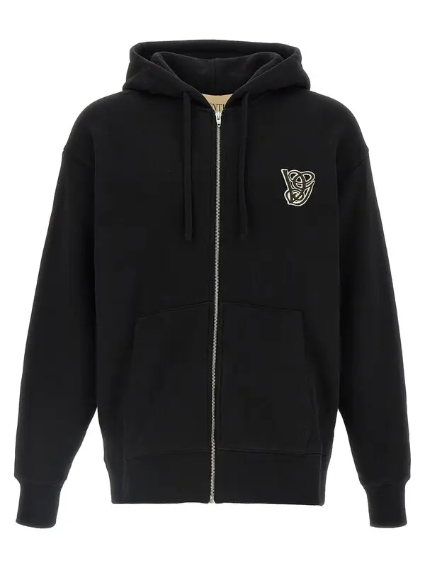 Valentino Garavani Vg Patch Zip-up Hoodie