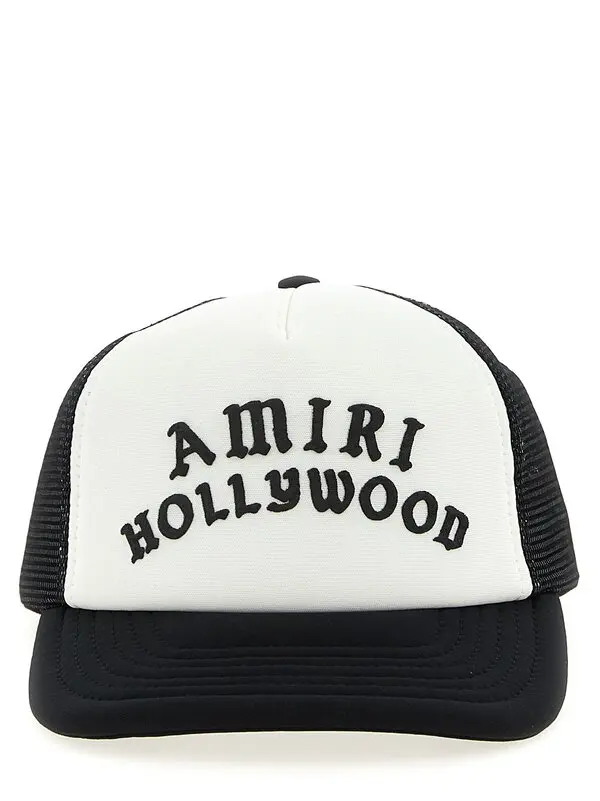 Amiri Hollywood Trucker Cap - White/black