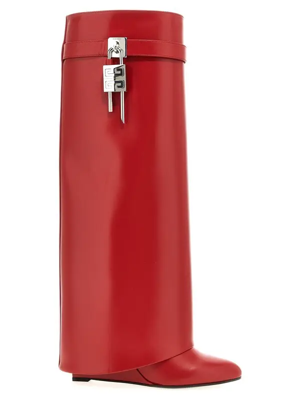 Givenchy Shark Lock Leather Tube Boots