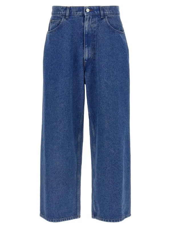 Marni Patch Wide Leg Jeans