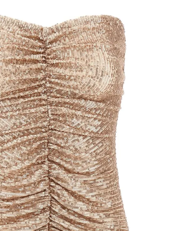 Norma Kamali Strapless Shirred Dress