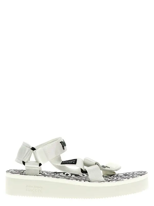 Palm Angels X Suicoke 'depa' Sandals - White/black