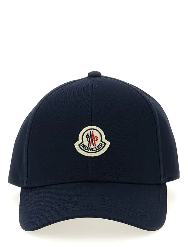 Moncler Logo Patch Cap - Blue