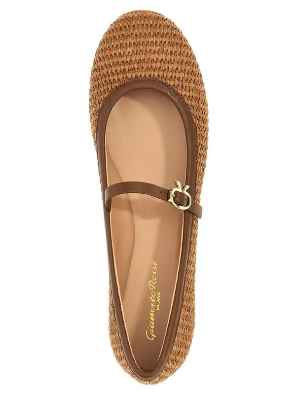 GIANVITO ROSSI Carla Ballet Flats - Brown