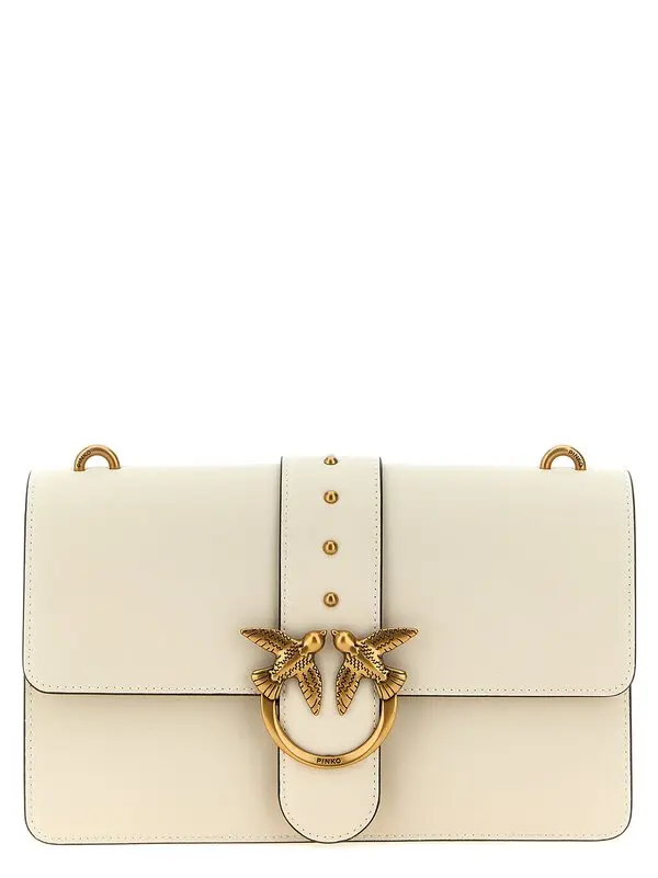 Pinko Love One Classic Crossbody Bag - White