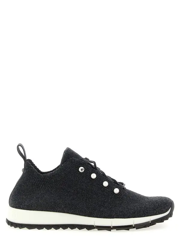 JIMMY CHOO Veles Knit Sock Sneakers - Black