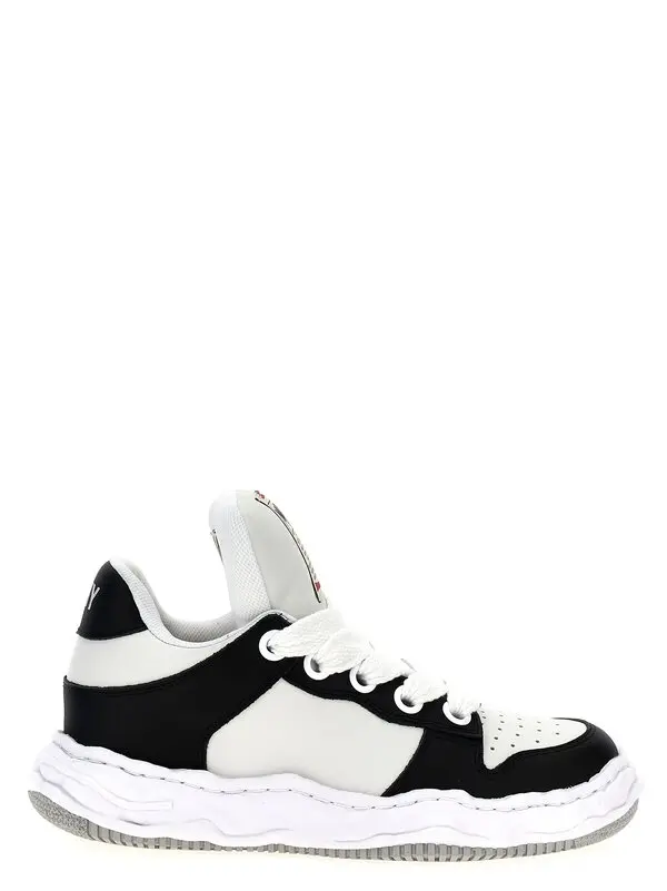 Mihara Yasuhiro Wayne Leather Sneakers - White/black