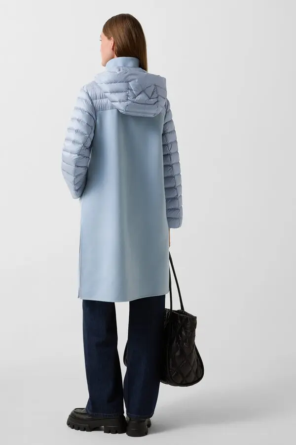 Bogner Wool And Down Coat - Light Blue