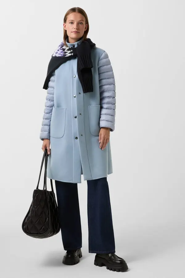 Bogner Wool And Down Coat - Light Blue