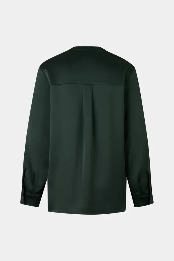 Bogner Gerrit Satin Blouse - Dark Green