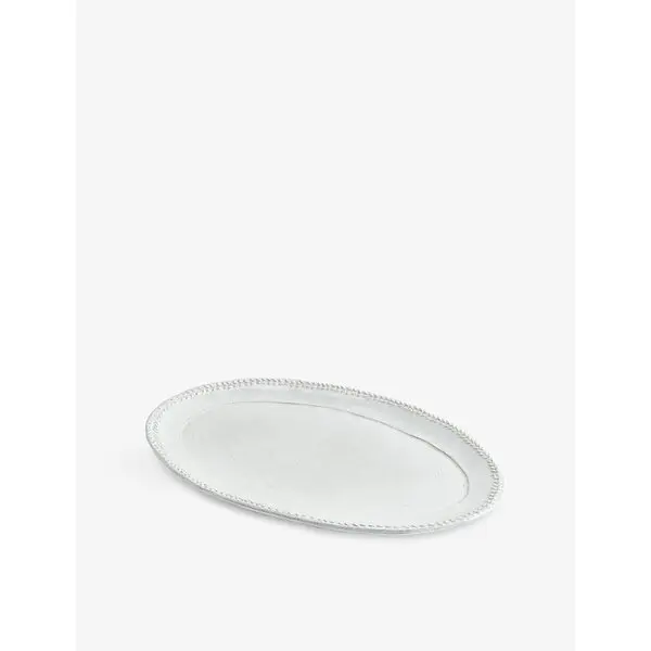 SOHO HOME Hillcrest Oval Earthenware Serving Platter - White