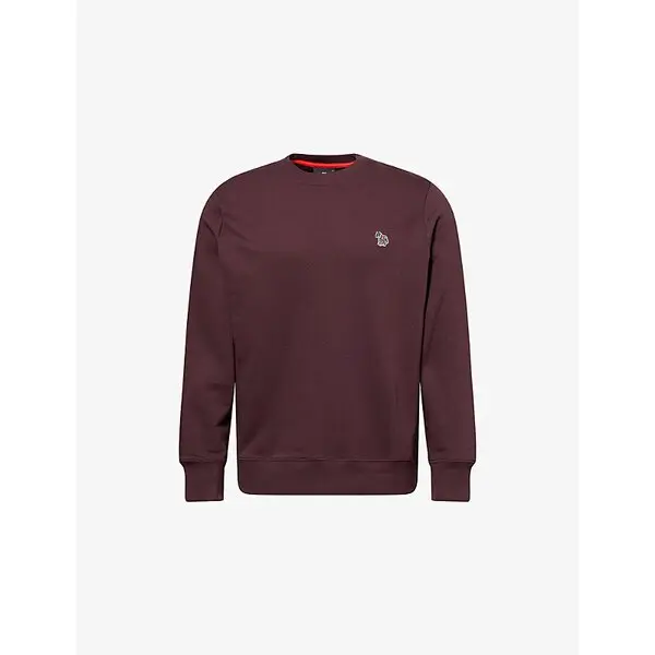 Paul Smith Regular-fit Zebra Cotton-jersey Sweatshirt - Red