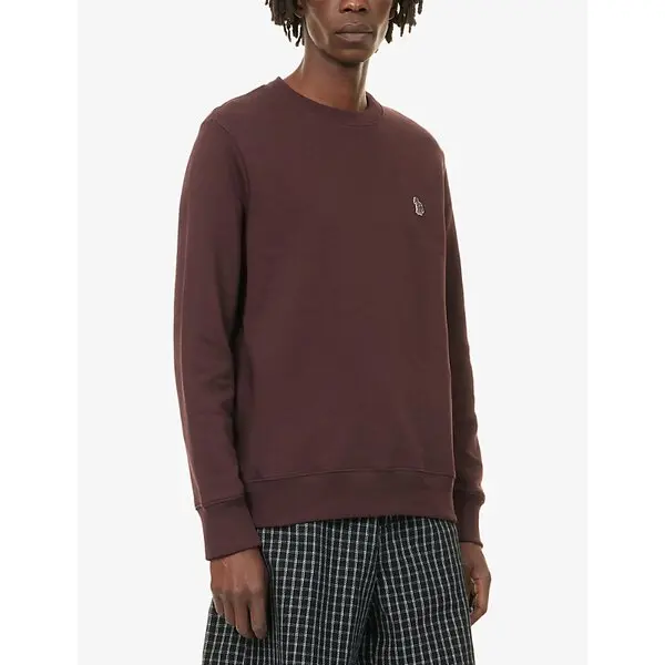 Paul Smith Regular-fit Zebra Cotton-jersey Sweatshirt - Red