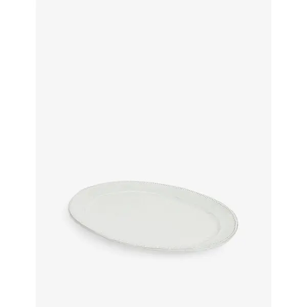 SOHO HOME Hillcrest Oval Earthenware Serving Platter - White