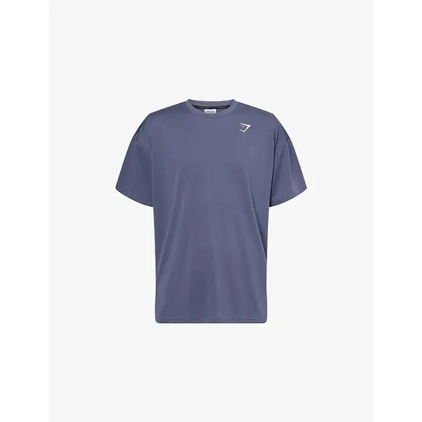 GYMSHARK Performance Oversized Woven T-shirt - Gs Titanium Blue