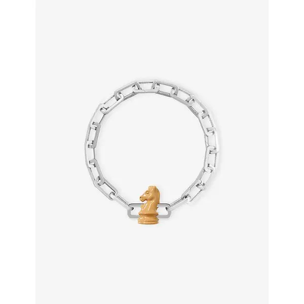 POUBEL Chess Knight Sterling And Enamel Charm