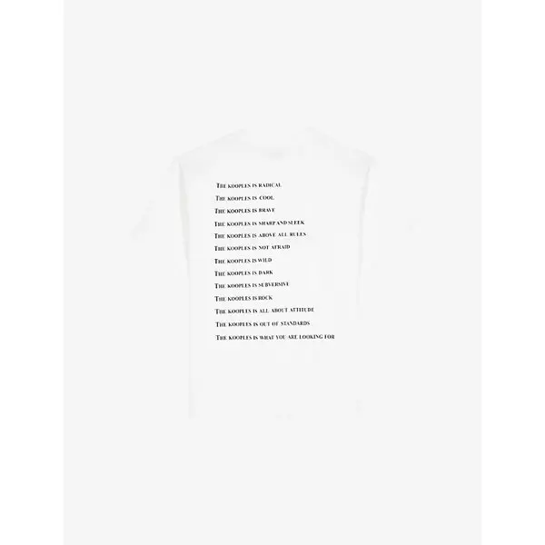 The Kooples Bead-embellished Cotton-jersey T-shirt