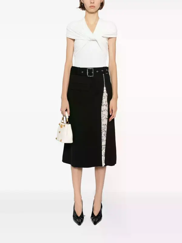 Karl Lagerfeld Pleated Panel Skirt