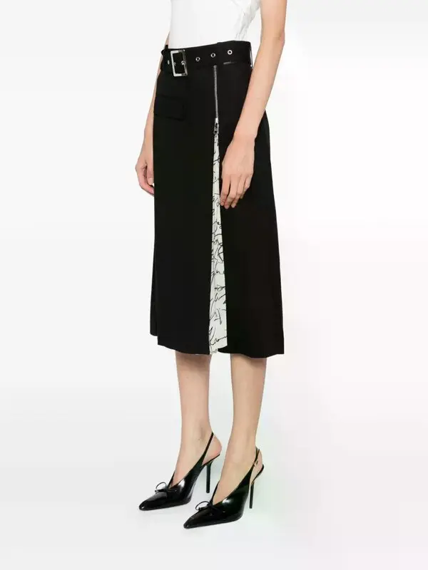 Karl Lagerfeld Pleated Panel Skirt