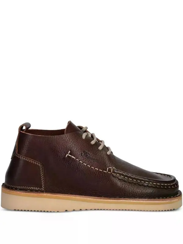 FRACAP Leather Lace-up Moccasin Boots