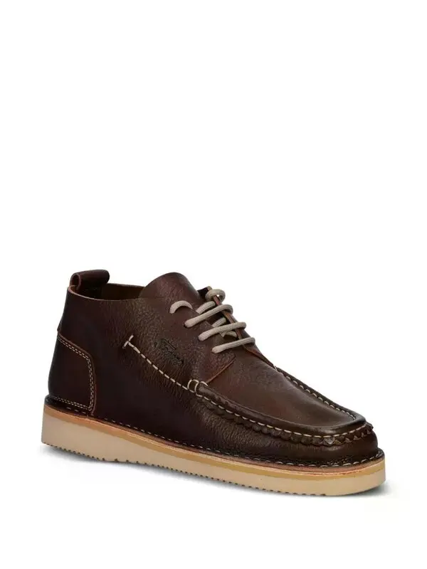 FRACAP Leather Lace-up Moccasin Boots