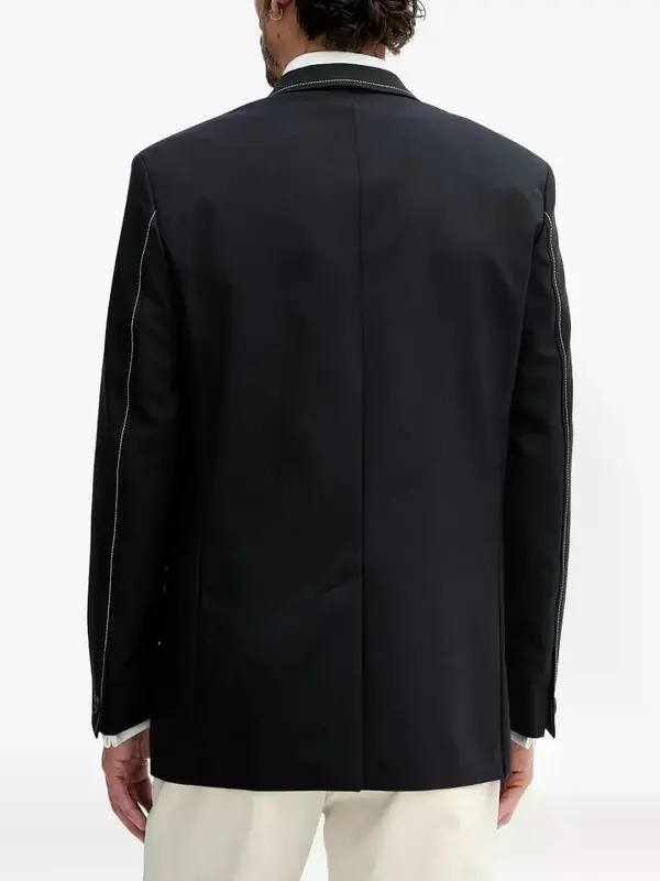 BOSS Contrast-stitch Single-breasted Blazer