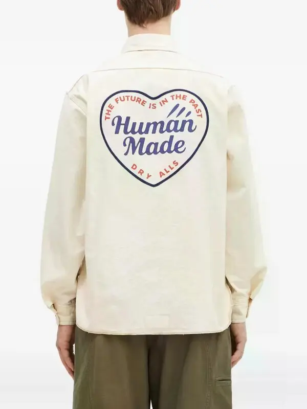 HUMAN MADE Heart-logo Half-zip Shirt