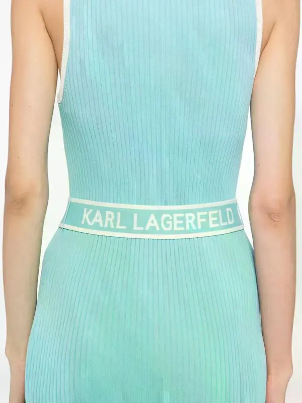 Karl Lagerfeld Logo-embroidered Midi Dress