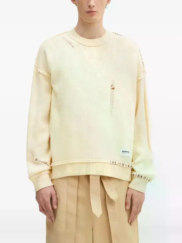 NEIGHBORHOOD Crew Neck Sweater With Distressed Detailing