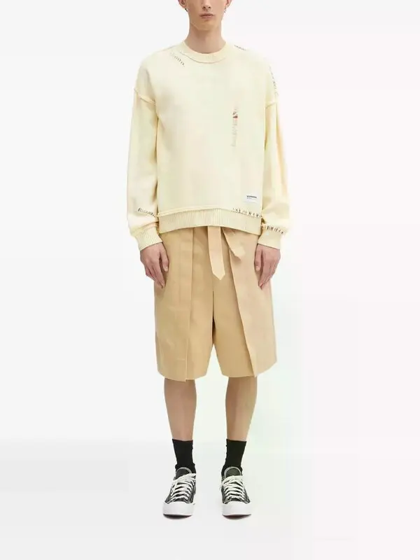 NEIGHBORHOOD Crew Neck Sweater With Distressed Detailing