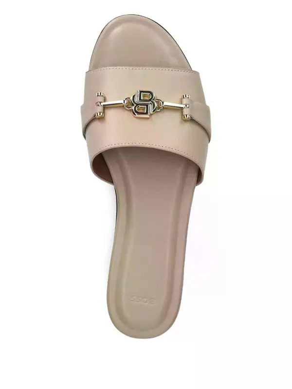 BOSS Leather Logo-plaque Sandals