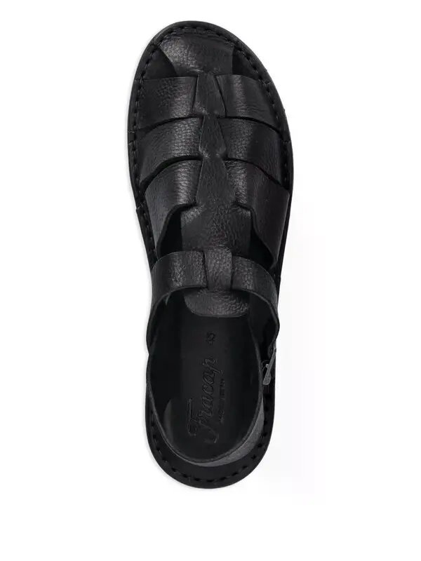 FRACAP Leather Sandals - Black