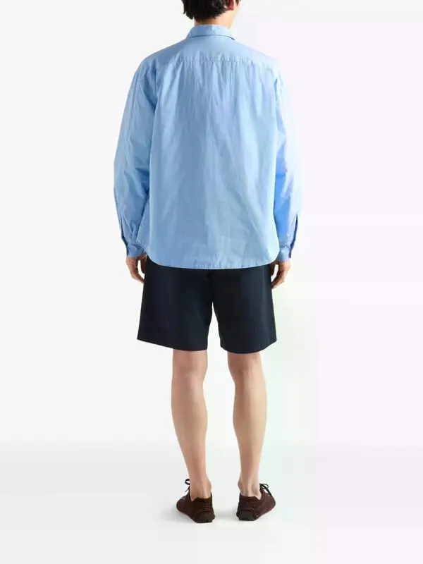 Prada Logo-embroidered Pleated Shorts